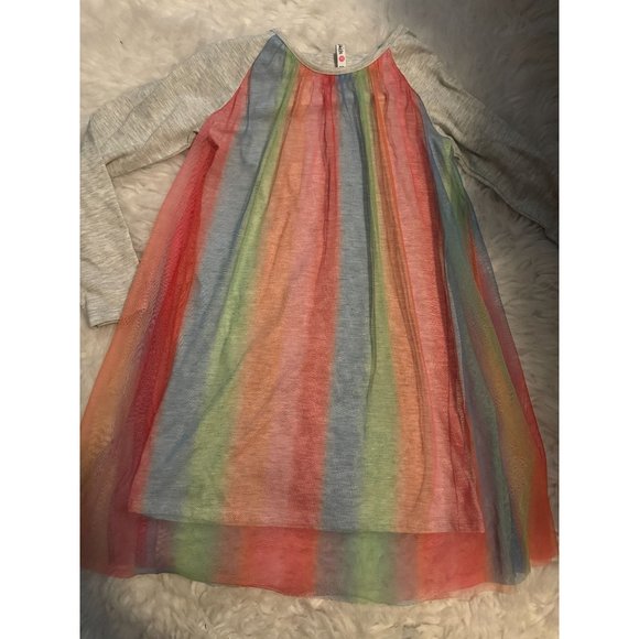 fabkids | Shirts & Tops | Fab Kids Sheer Rainbow Long Sleeve Top Girls ...